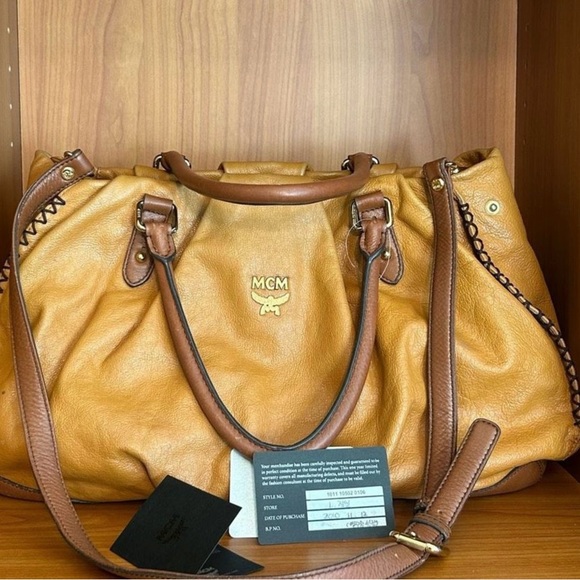 MCM | Bags | Mcm Beautiful Tan Colored No Call Outs | Poshmark